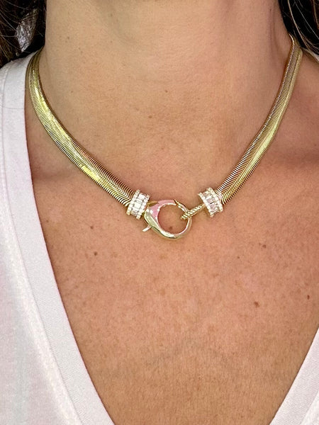 CENTER LOCKING SNAKE NECKLACE – Adam Marc