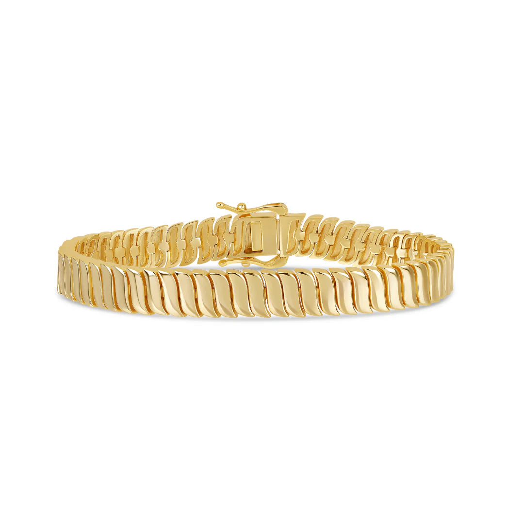 GOLD WAVE TENNIS BRACELET – Adam Marc